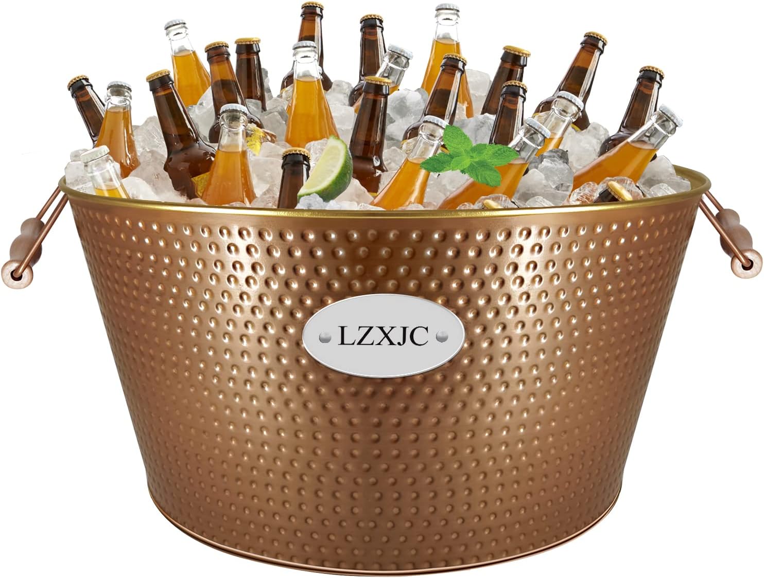 Amazon.com: BREKX Hammered Stainless-Steel Beverage Tub, Double-Walled ...