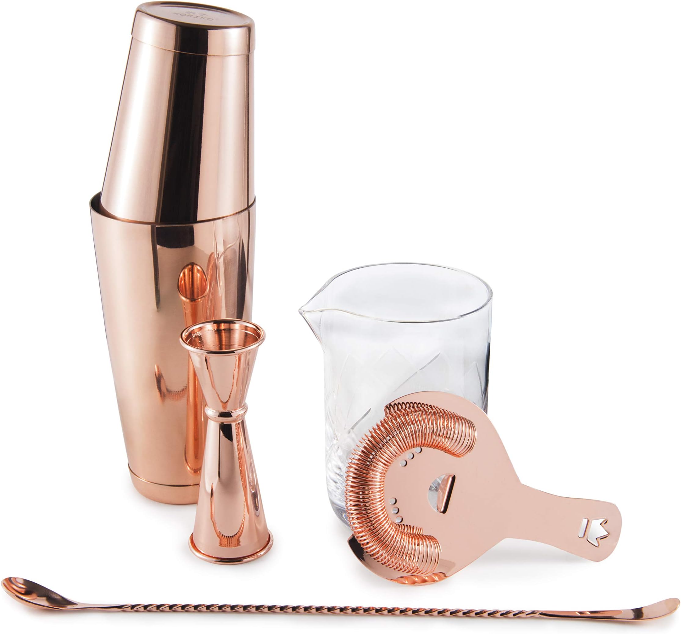 Amazon.com: Cocktail Kingdom® Essential Cocktail Set - Copper-Plated ...