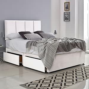 ComfoRest - Sleek 4FT Small Double Bed with Mattress & 2 Drawers ...
