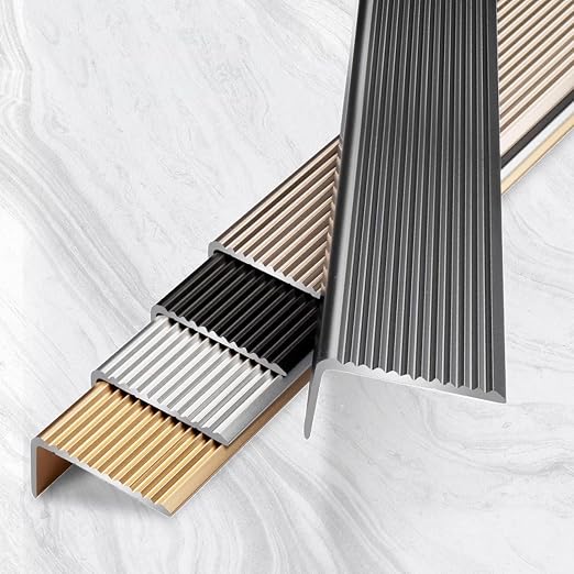 AntiSlip Stair Corner Trim Strips - Step Edge Trim Aluminium Angle ...
