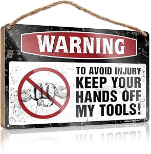 Amazon.com: Farmhouse Signs Warning To Avoid Injury Keep Your Hands Off ...