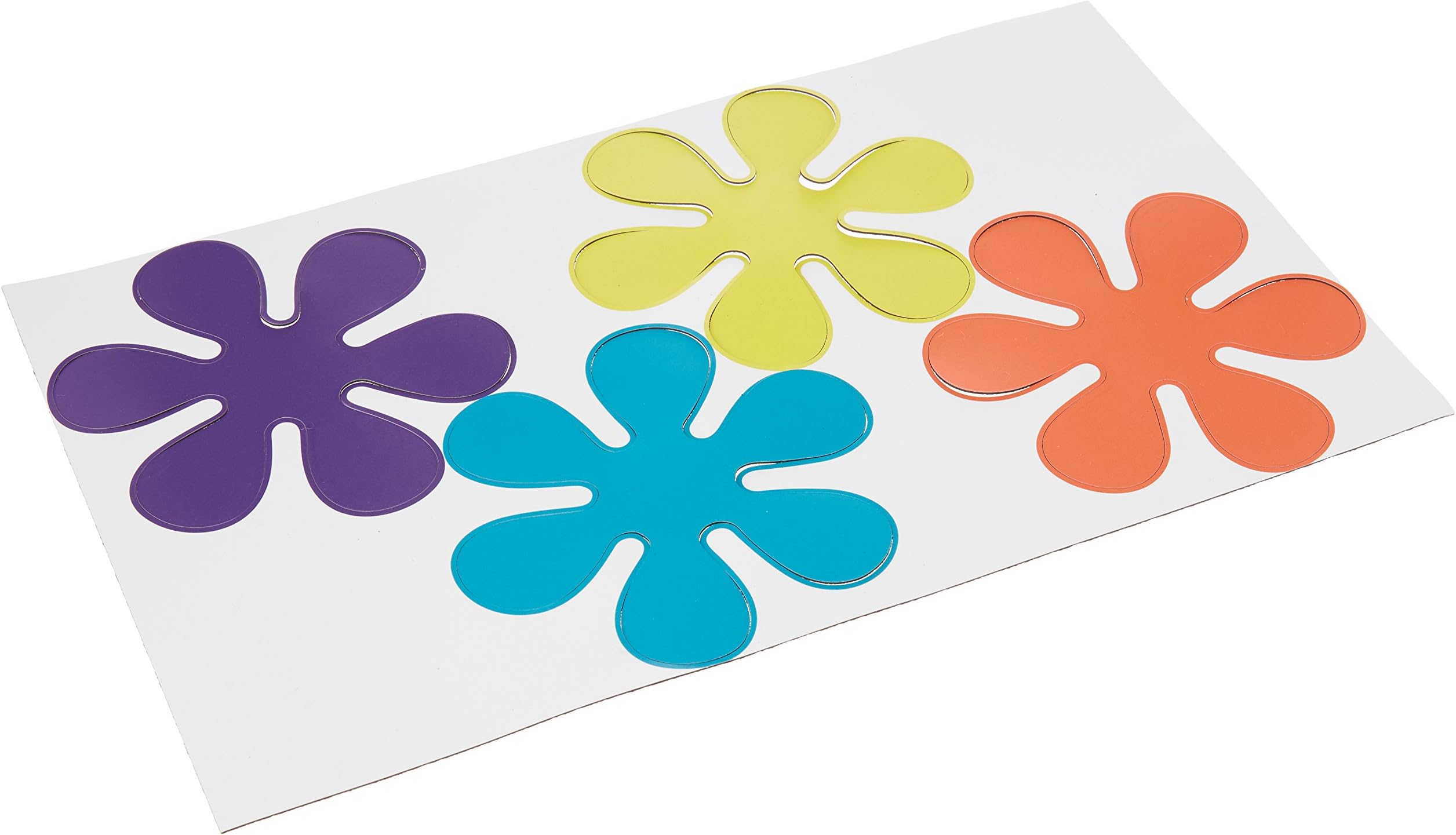 Amazon.com: Set of 4 70's Flower Pack (Purple, Yellow, Orange, & Aqua ...