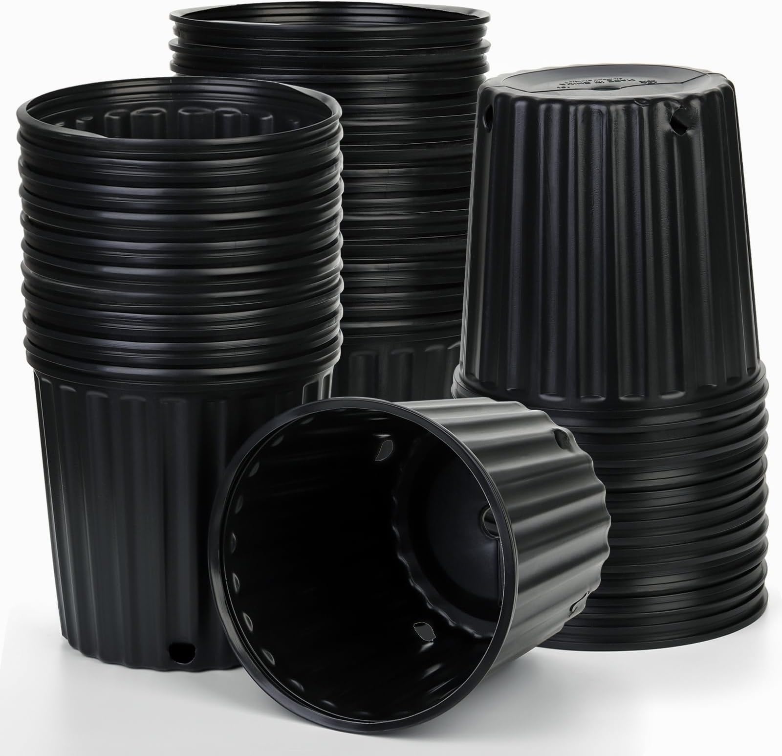Amazon.com: 8" Mum Pot - Black Plastic - 25 Count - Landmark Plastics ...