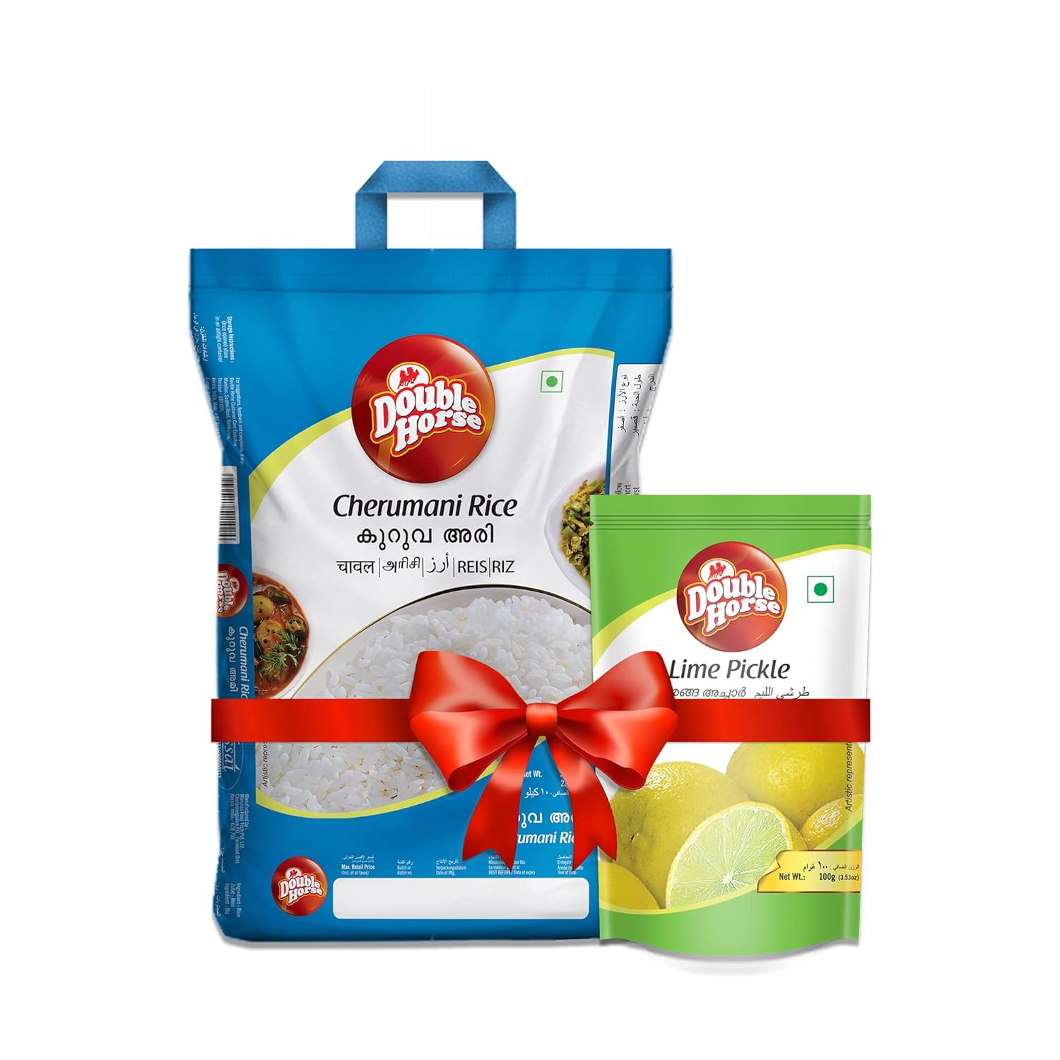 Double Horse Kuruva Rice 5Kg | Cherumani Rice |Free Lime Pickle ...