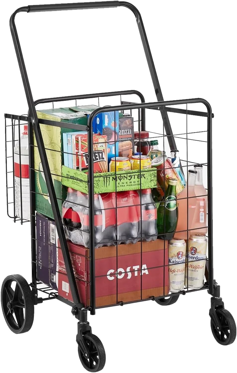 Amazon.com: Folding Shopping Cart, Heavy Duty Utility Cart,Jumbo ...