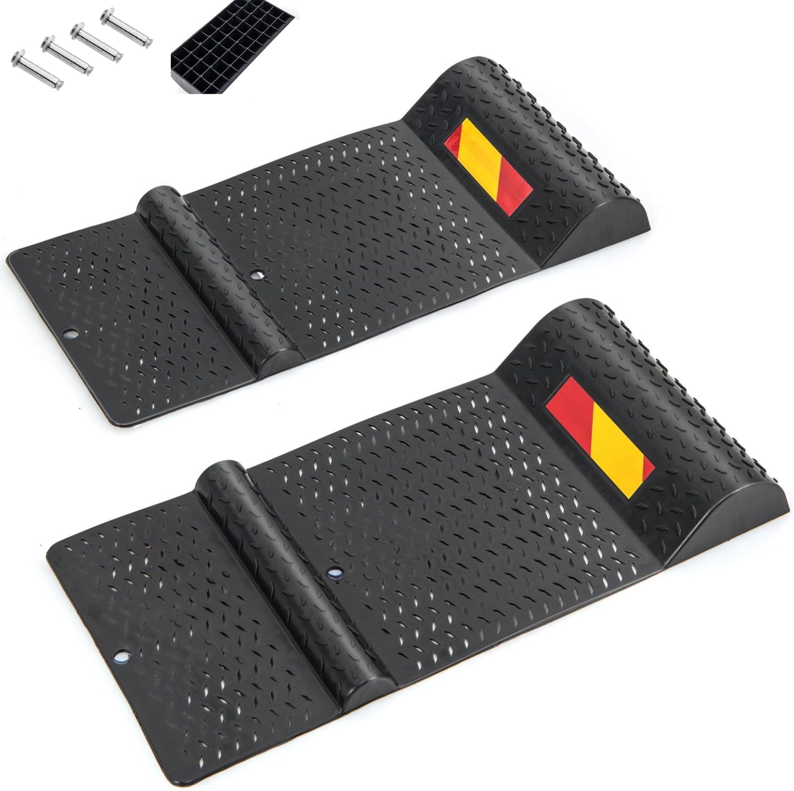 GiantexUK 2PCS Car Parking Mat, 53CM Wheel Stopper Parking Aid with ...