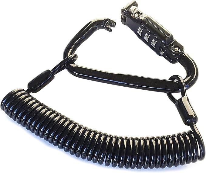 Amazon.com: Little World Motorcycle Helmet Lock & Cable, Heavy Duty ...