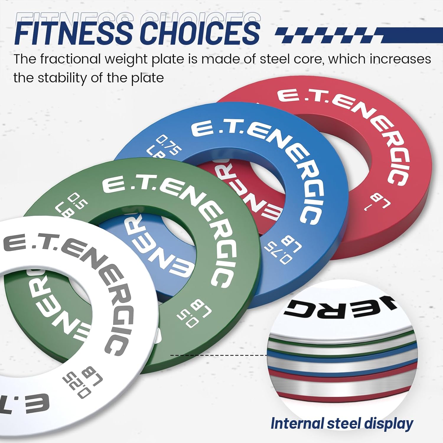E.T.ENERGIC Fractional Weight Plates Set, Odorless Micro Weight Plates ...