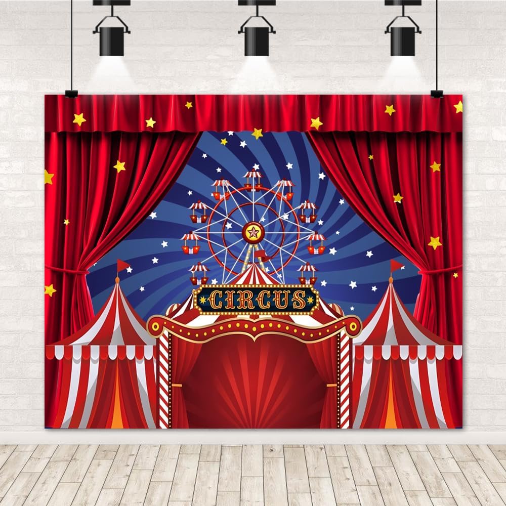 Amazon.com : Ayayiya Pink Circus Backdrop for Girl Pastel Carnival ...