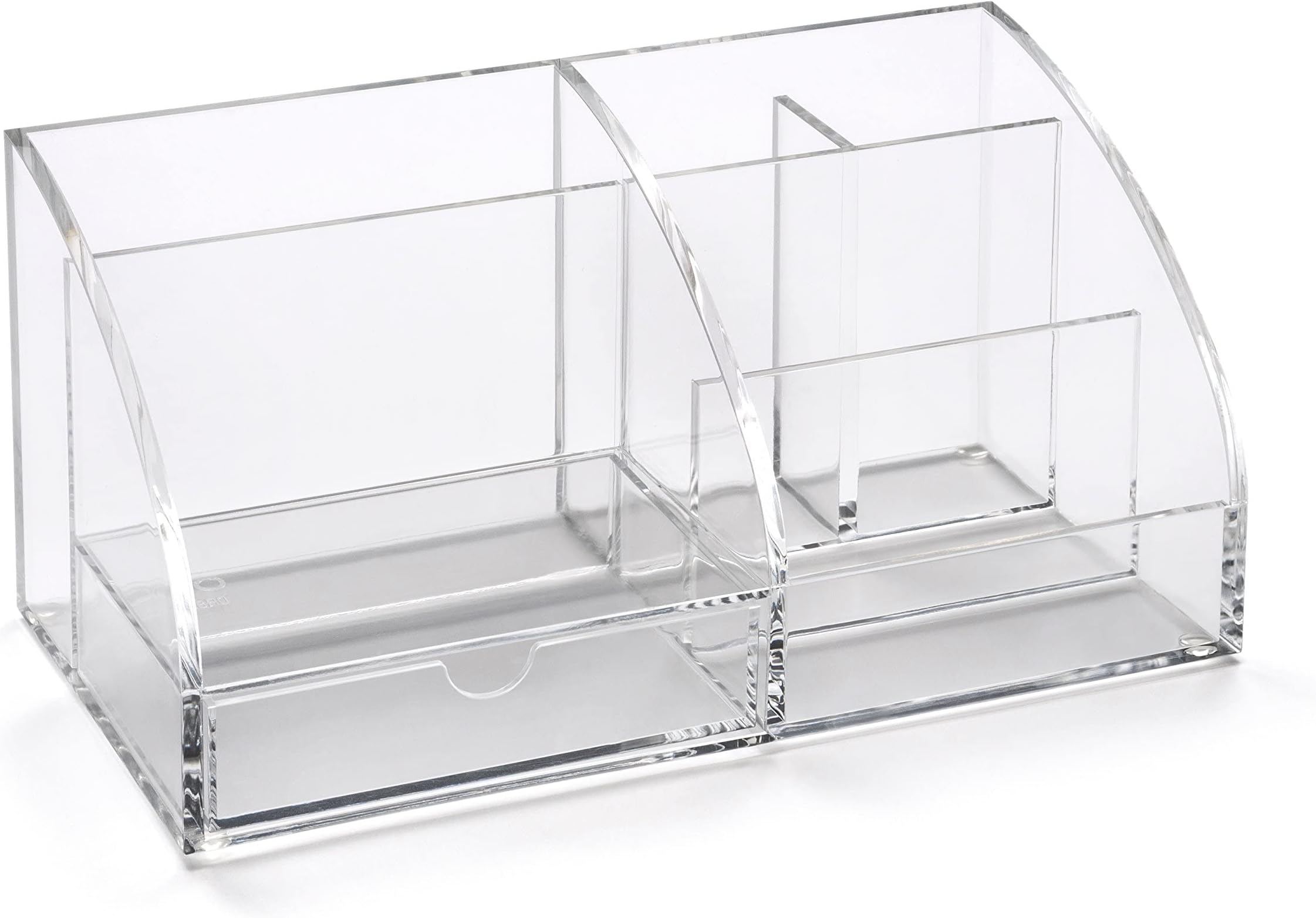 OSCO Clear Acrylic Desk Organiser | 7 section | Pull Out Drawer | Desk ...