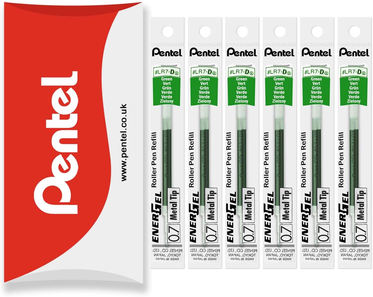 Amazon.com : Pentel Energel 0.7mm Refill Metal Tip LR7 - BL77/BL57/BL37 ...