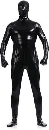 Amazon.com: VSVO Unisex Metallic Second Skin Spandex Full Body Suit for ...