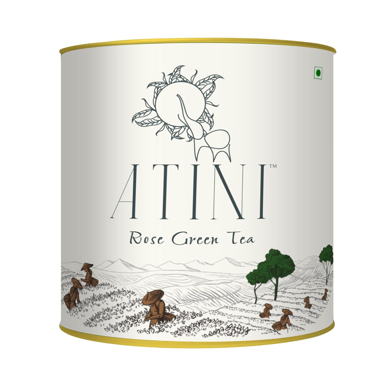 Atini Rose Green Tea - Delicate Floral Aroma | Provides Calming Effect ...