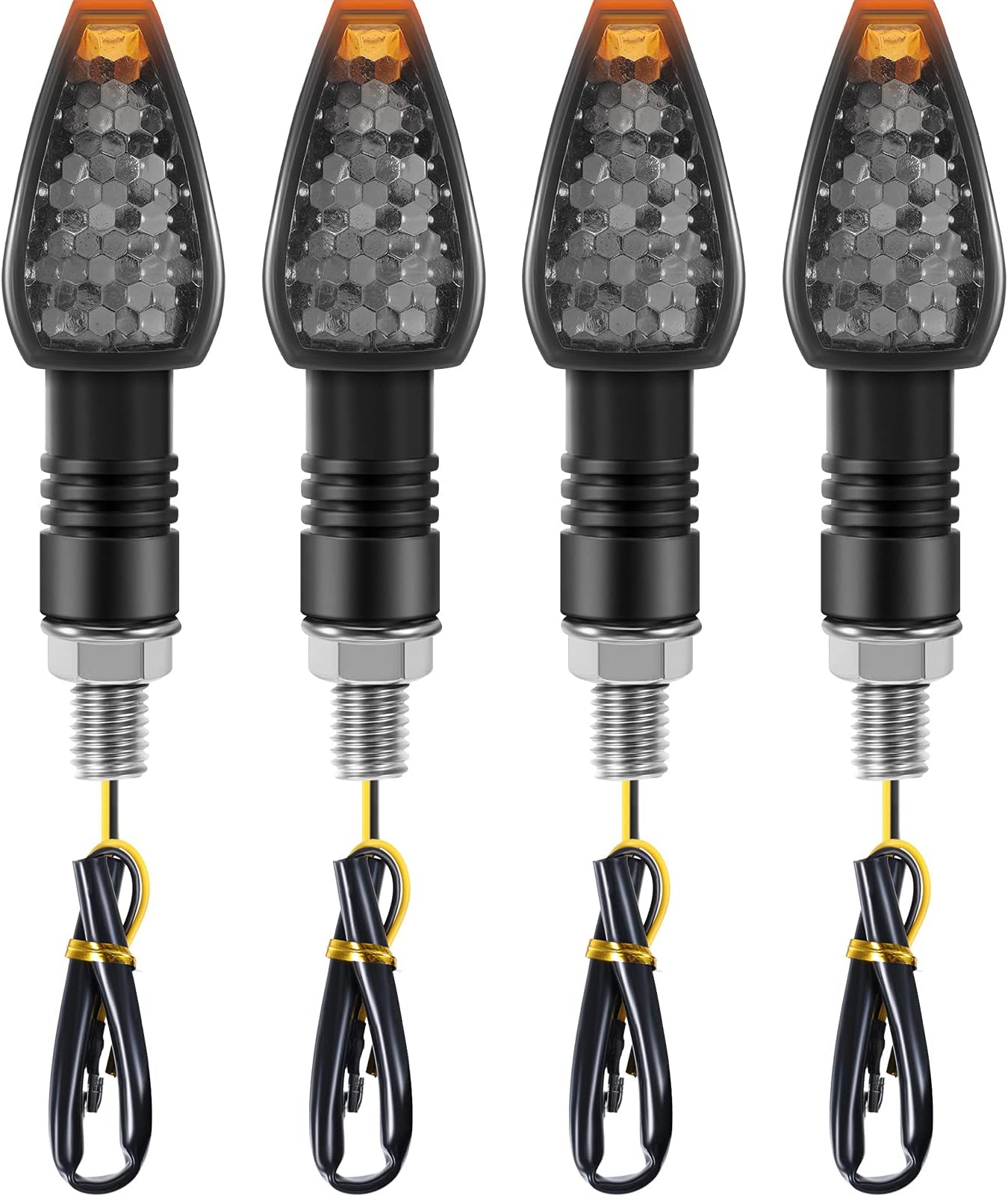 Amazon.com: 4 Pieces Motorcycle Turn Signal Lights Indicators Flowing ...