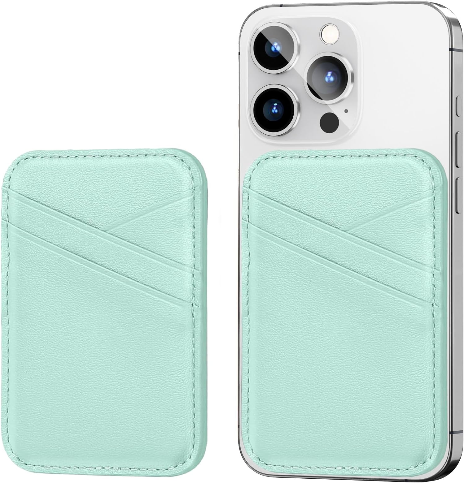 Amazon.com: Miroddi for MagSafe Wallet, Genuine Leather Magnetic Wallet Card Holder for iPhone ...