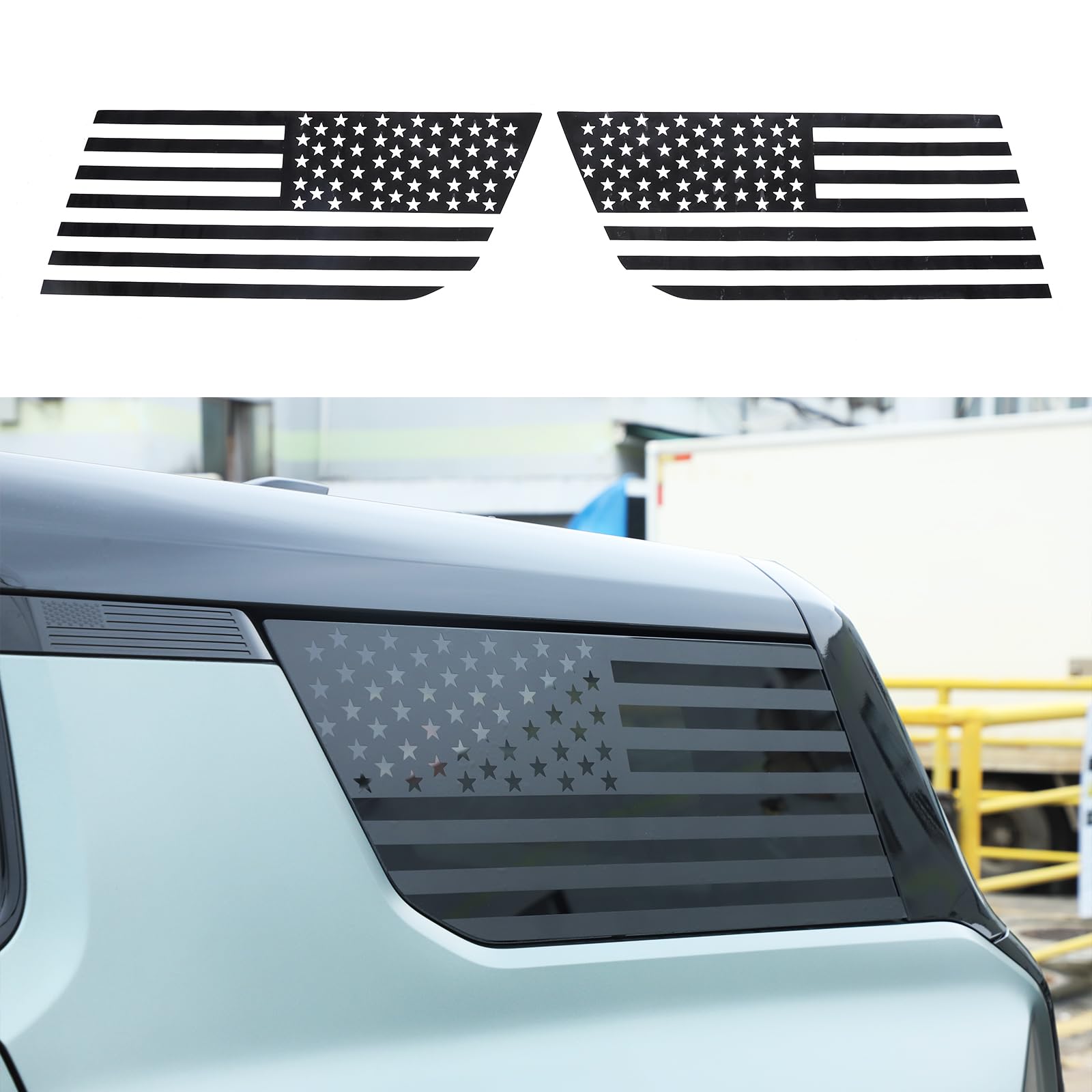 Amazon.com - for Hummer EV Accessories Rear Window Flag Decals ...