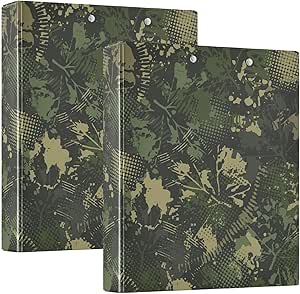 Amazon.com : Green Camouflage Splattered Paint 2 Pack Binder with ...