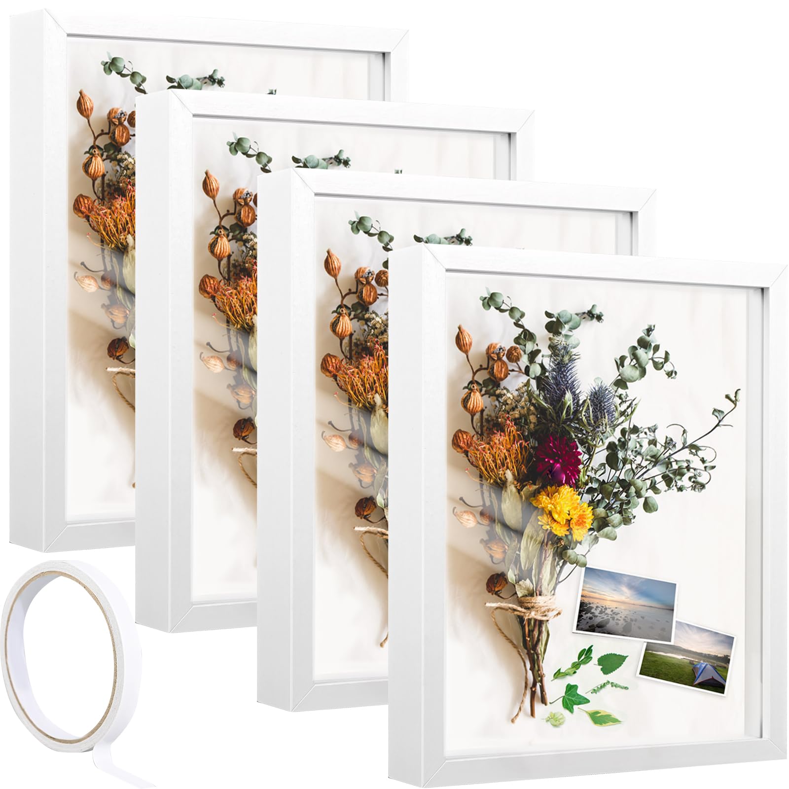 Amazon.com - 4 Pack 8*10 Shadow Box Frame, Shadow Boxes Display Cases ...