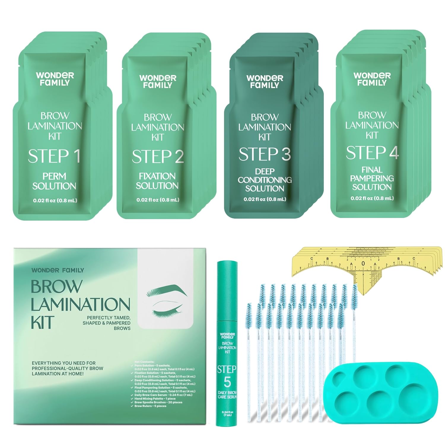 Amazon.com : 5 Step Eye Brow Lamination Kit - Eyebrow Kit for Women ...