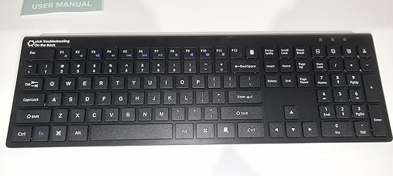 Creatmor Rechargeable Wireless Keyboard And Mouse Combo Ergonomic Full Size Design Wireless