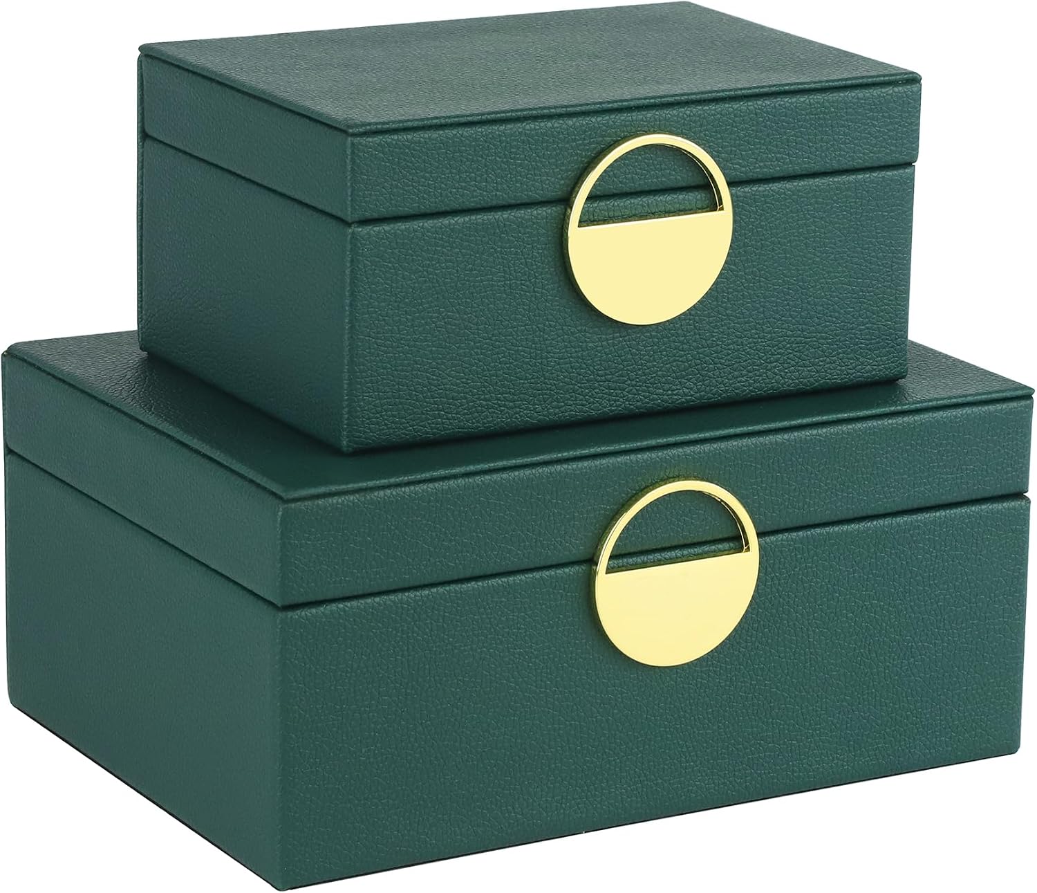 Amazon.com: HofferRuffer Faux Leather Jewelry Boxes, Decorative Boxes ...