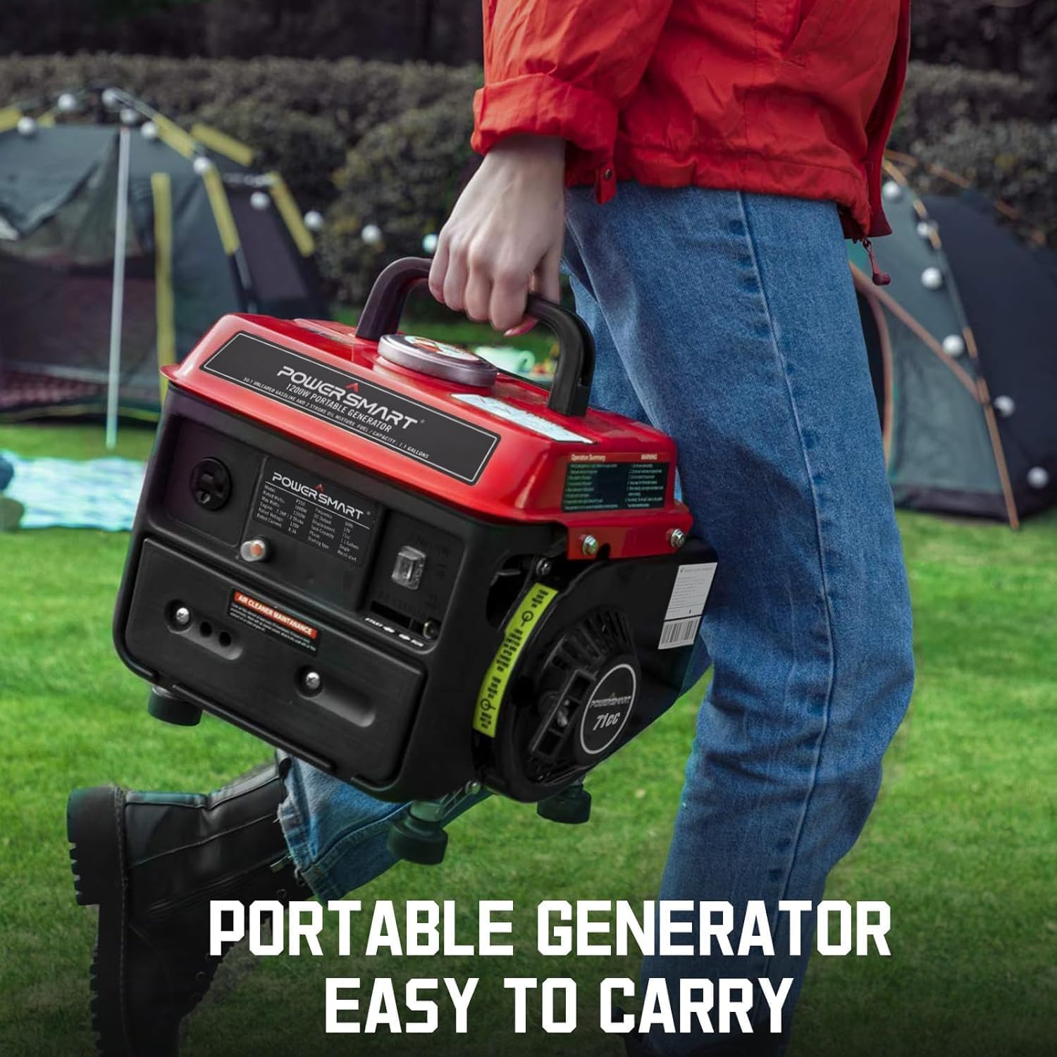 Snapklik.com : Powersmart 1200-Watt Portable Generator, Mini-Generator ...