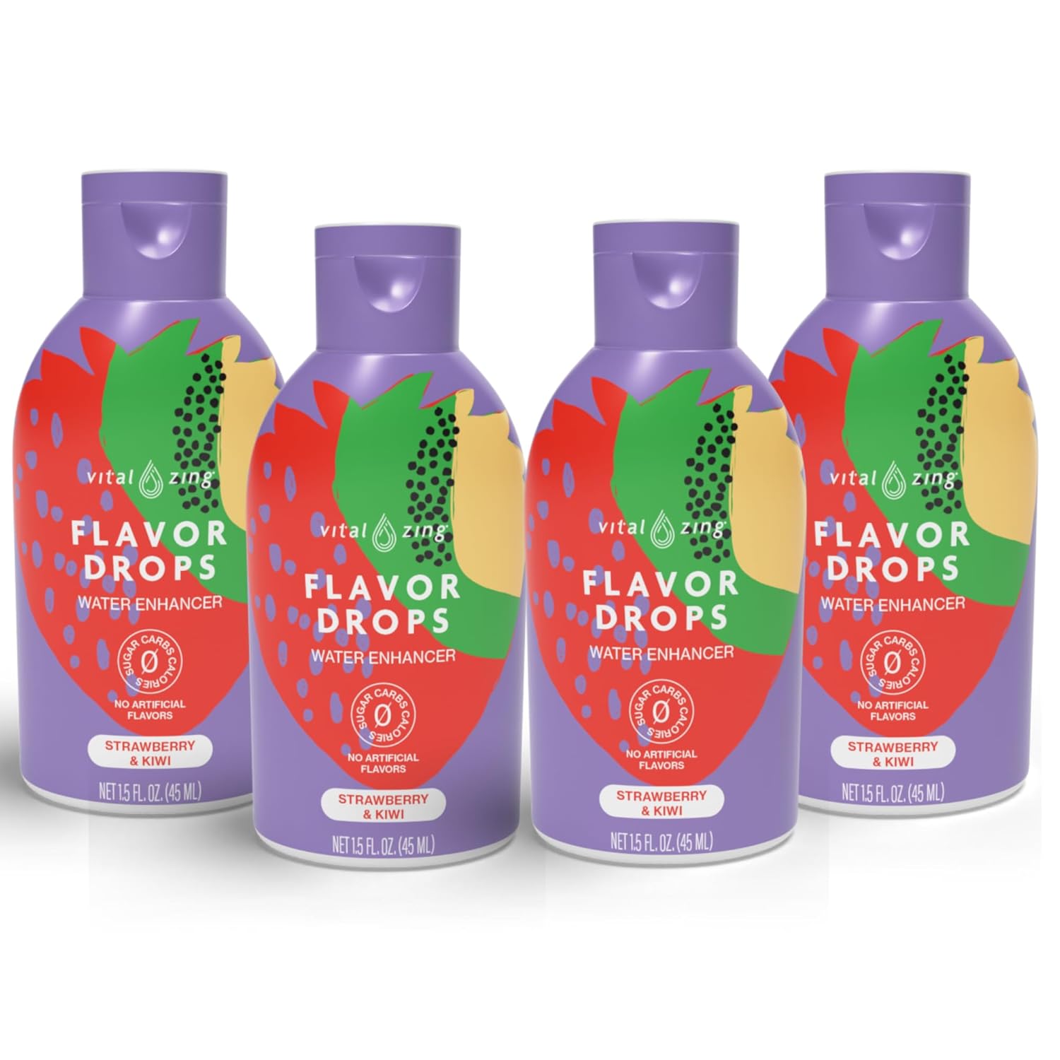 Amazon.com: Vital Zing Flavor Drops Liquid Water Enhancer -Strawberry ...