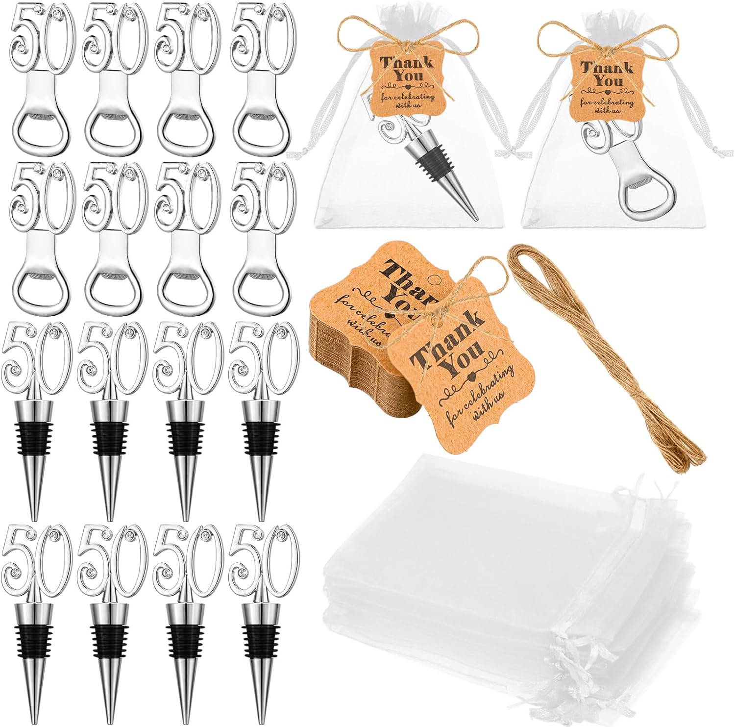 Amazon.com: Landhoow 24 Pack 50th Bottle Opener Party Favors for Guests ...