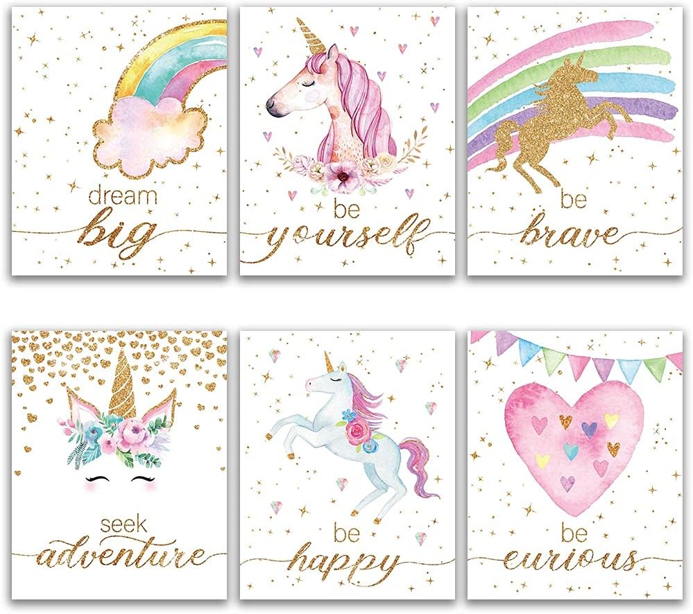 Amazon.com: Inspirational Unicorn Decor for Girls Room Bedroom ...