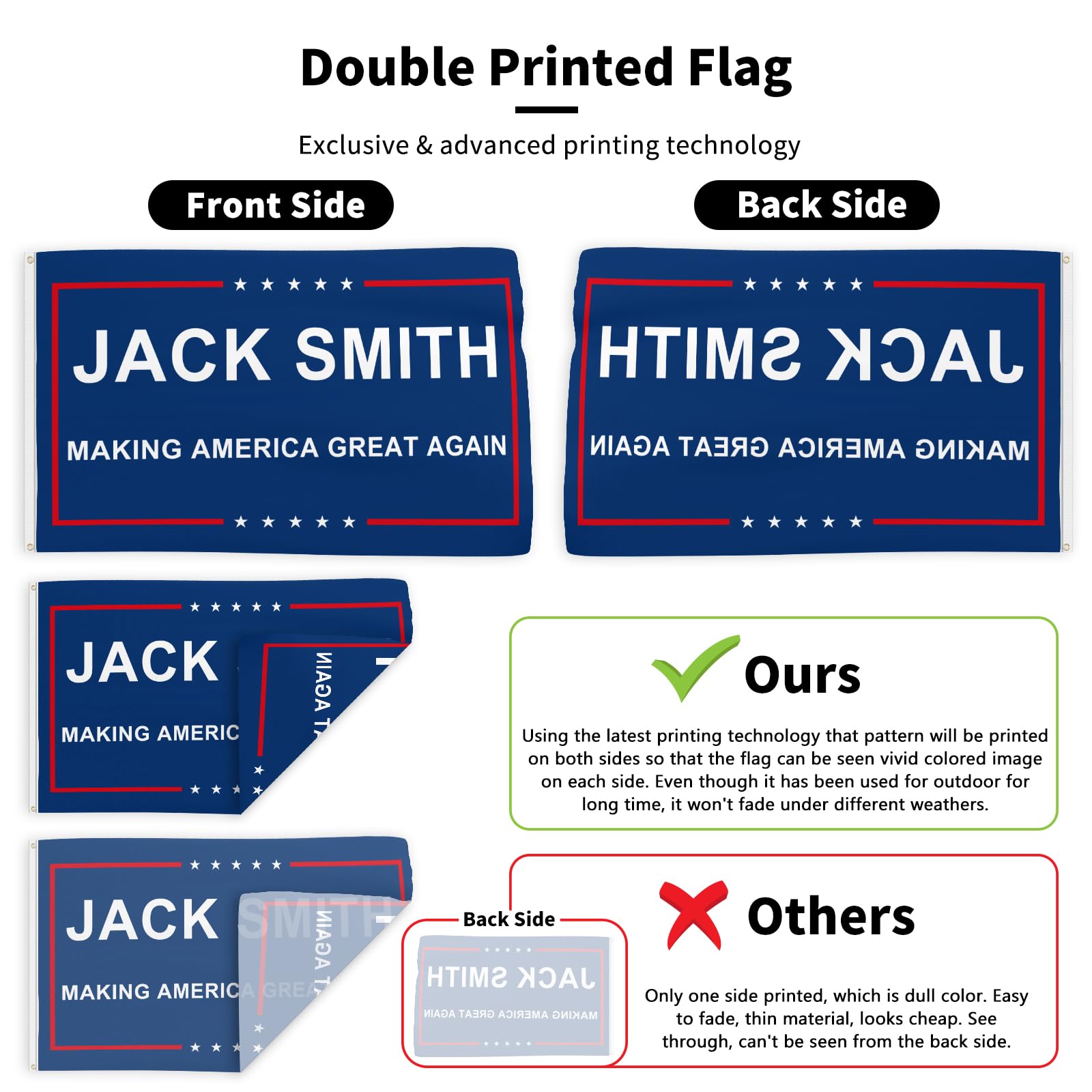 Probsin Jack Smith Flag 3x5 Ft Double Printed Funny Flag Banner Yard ...