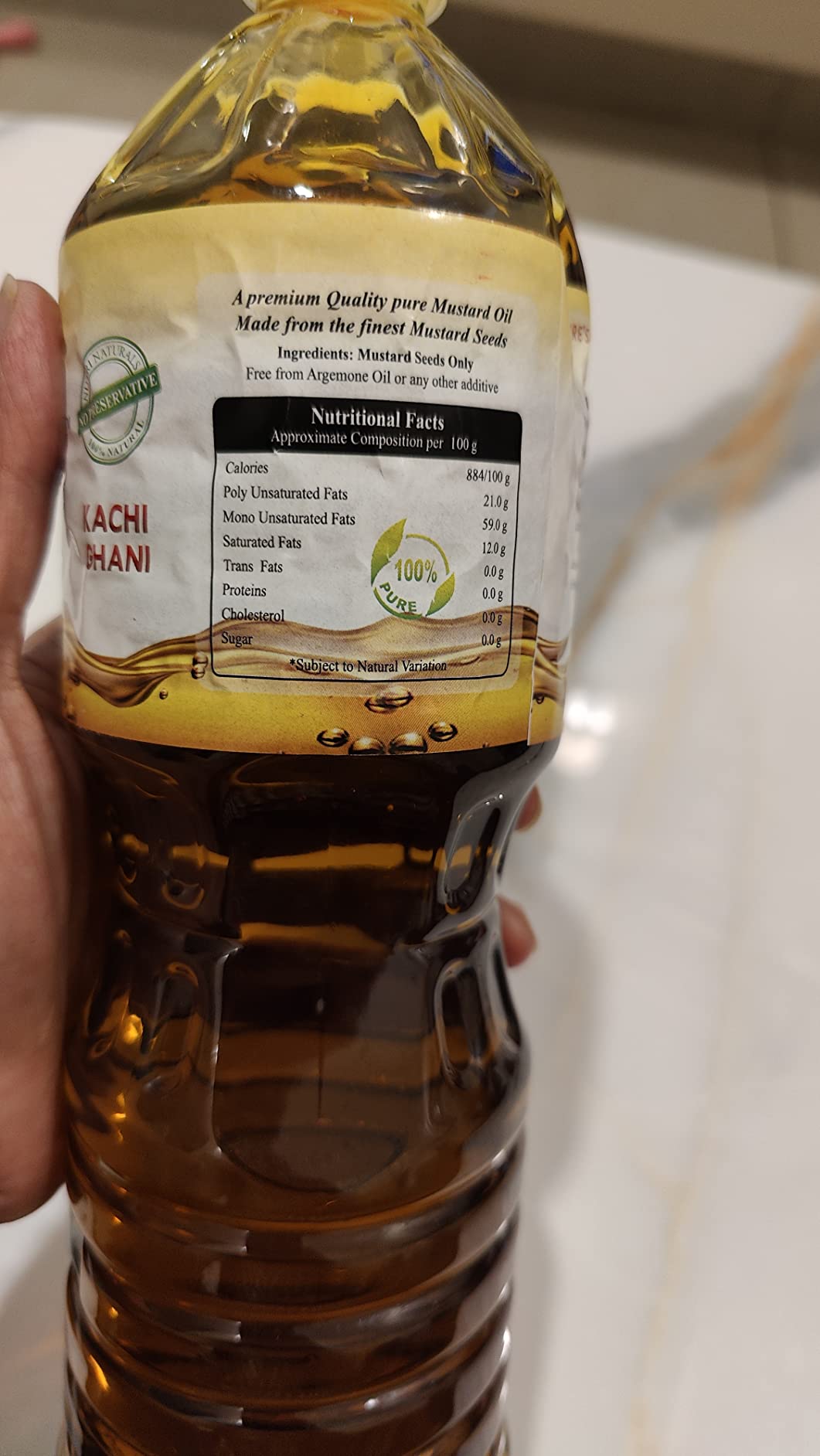 Nutri Naturals Pure Black Mustard Oil, 1 Litre PET Bottle : Amazon.in ...