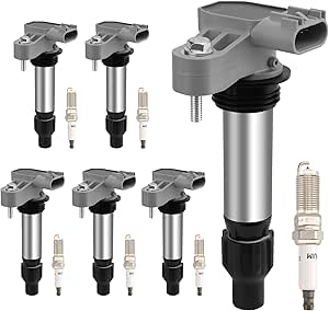 Amazon.com: HQPASFY Ignition Coil Pack & Iridium Spark Plugs Set of 6 Compatible with Buick ...
