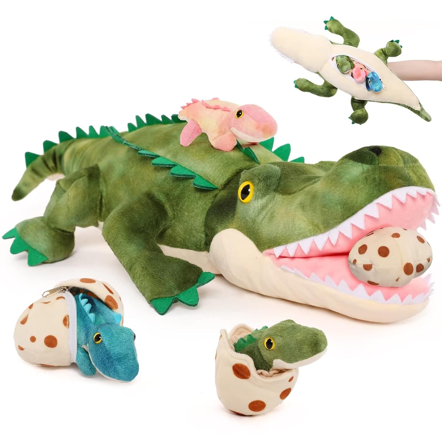 Buy Karister Alligator Family Plush Toy, Stuffed Alligator Toy, 23.6 ...