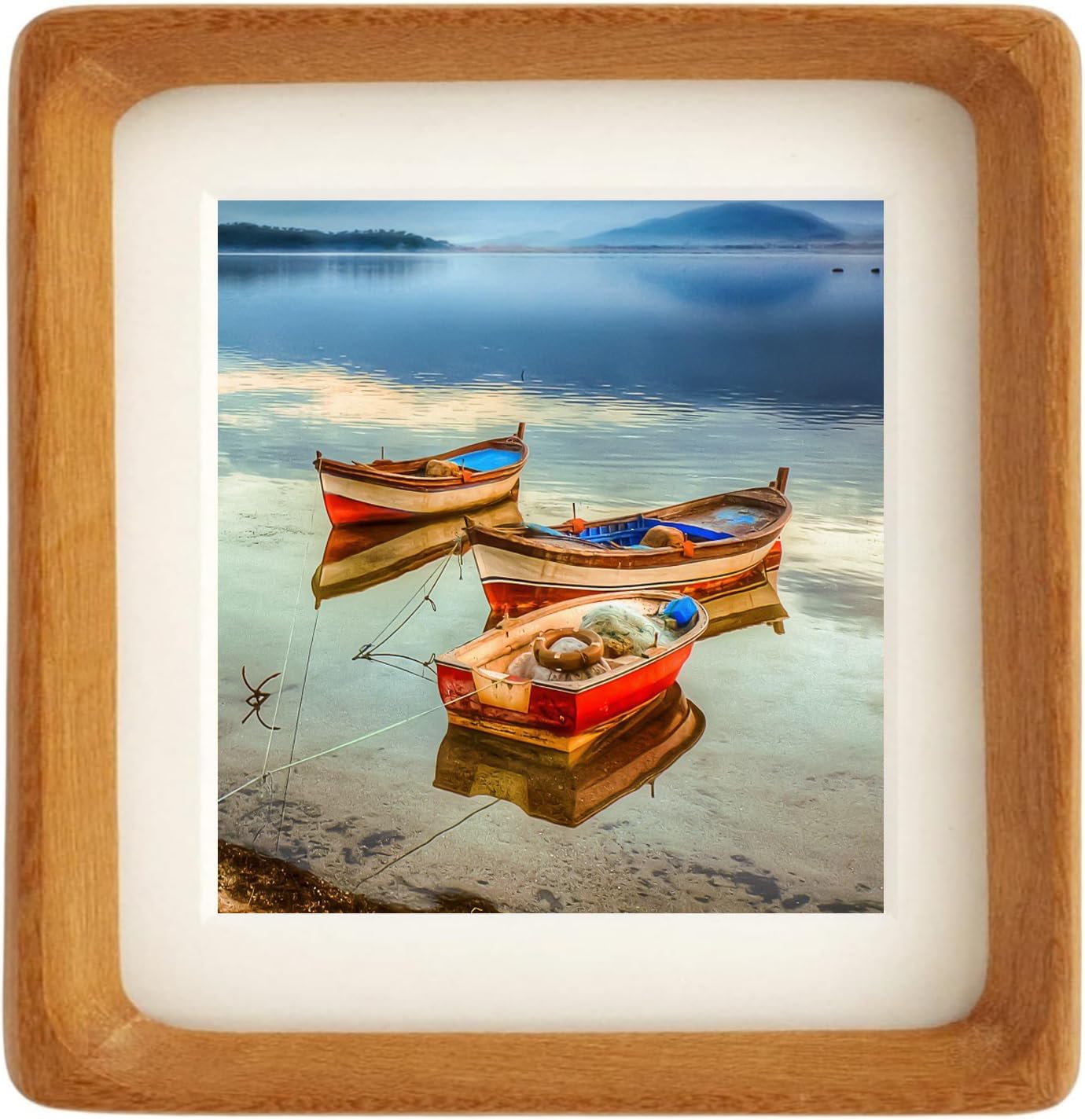 Amazon.com - Husteria 6x6 Square Picture Frame in Natural Teak Wood ...