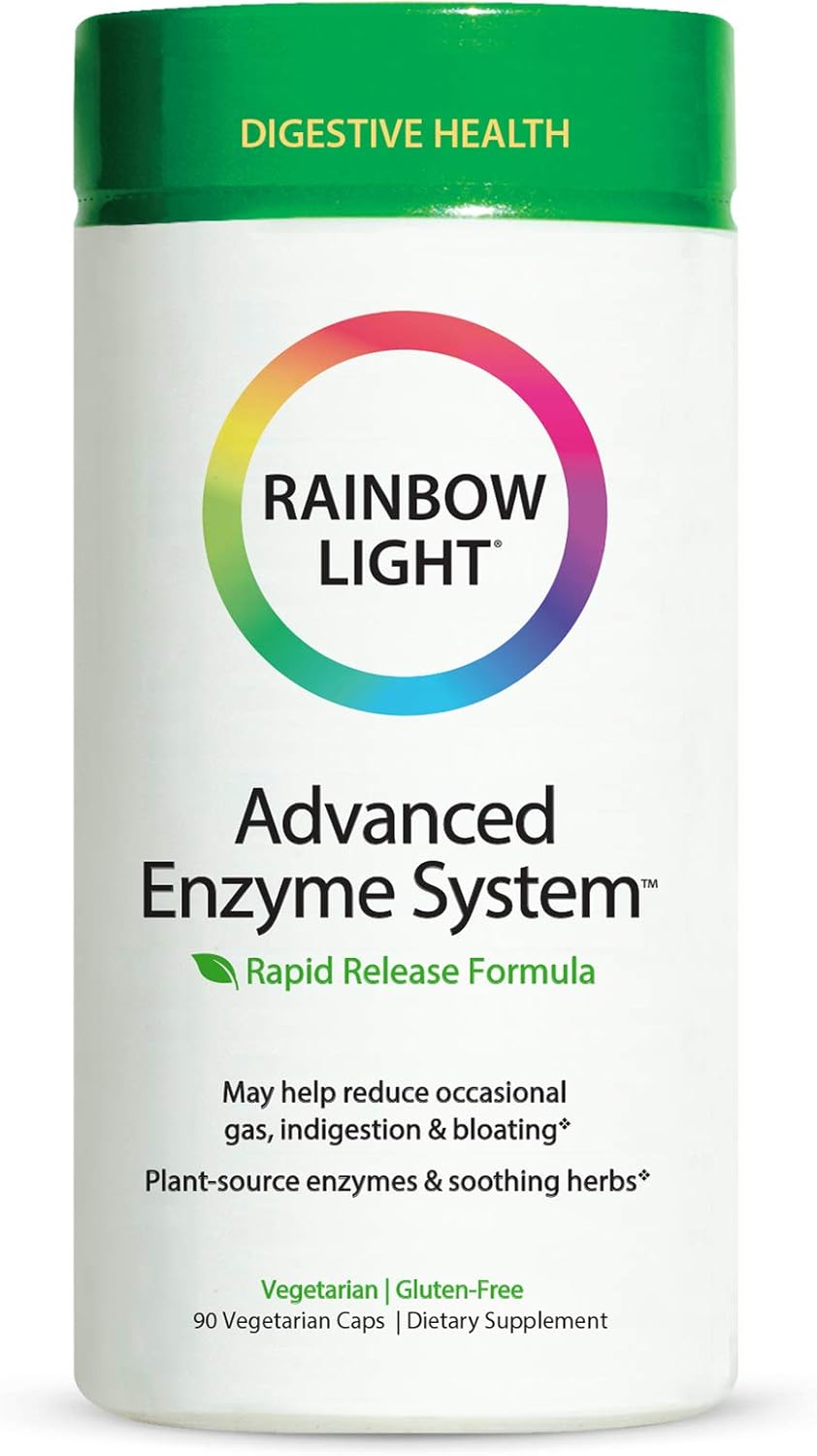 Amazon.com : Rainbow Light Advanced Enzyme System Capsules, 90 Count ...
