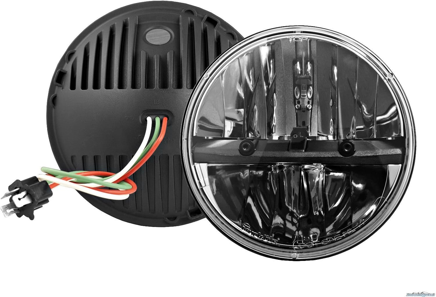 Truck-Lite 27270C 7" Round LED Headlights Pair Hummer For Wrangler CJ ...