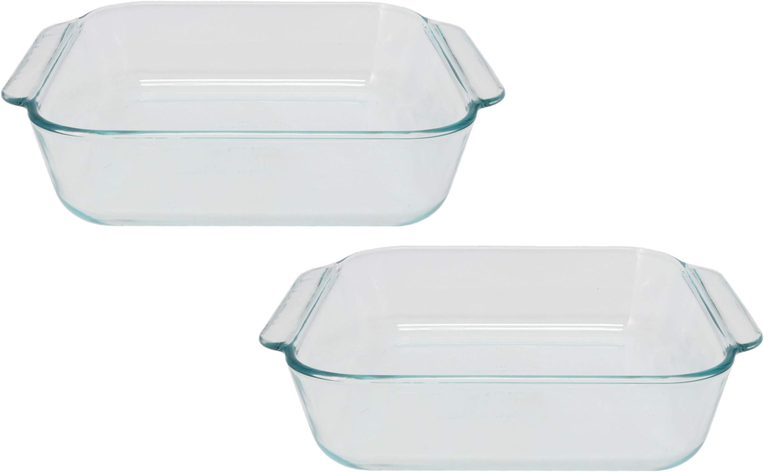 Amazon.com: Pyrex 222 Square Clear Glass Baking Dish - 2 Pack Made in ...