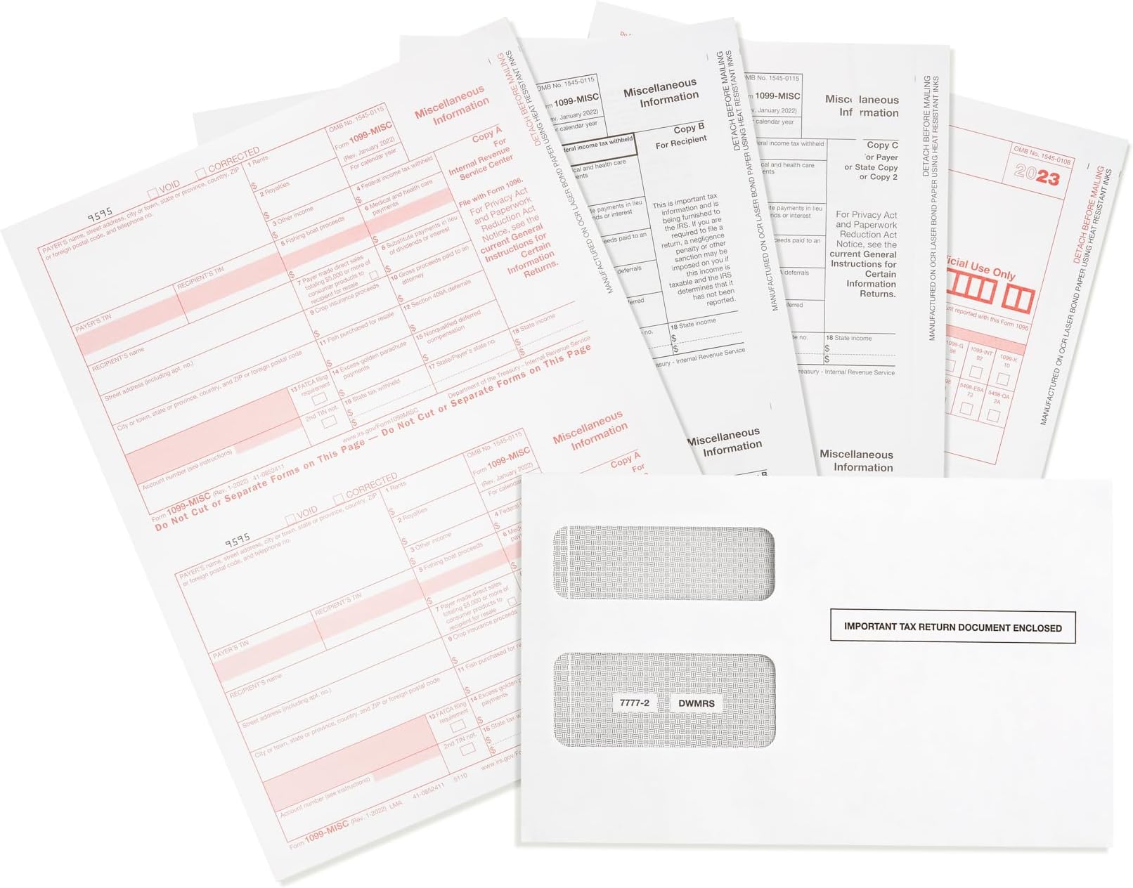 Amazon.com : 1099 MISC Forms 2023, 4 Part Tax Forms Kit, 25 Vendor Kit ...