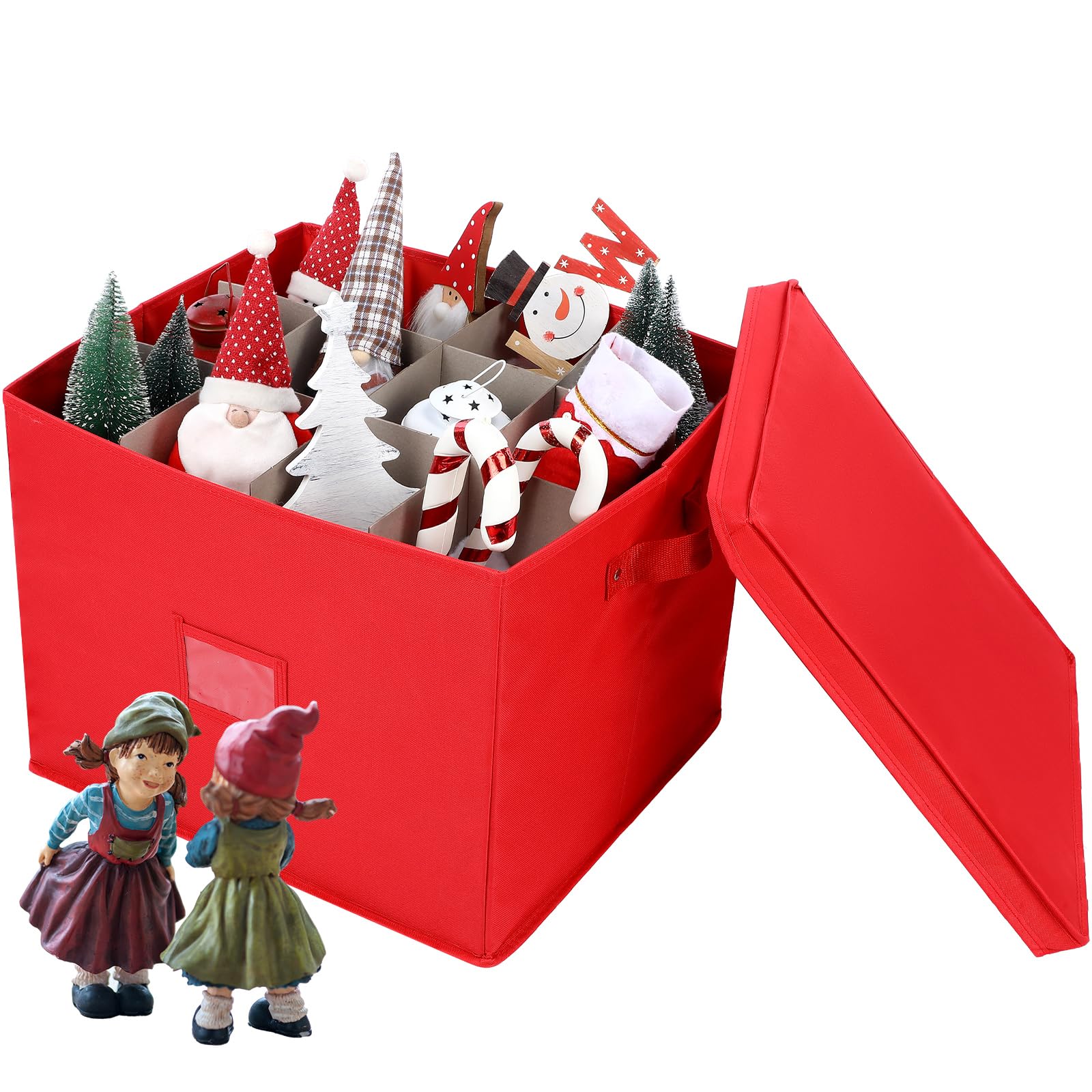 Amazon.com: Bulyoou Christmas Figurine Collectibles Storage Boxes ...