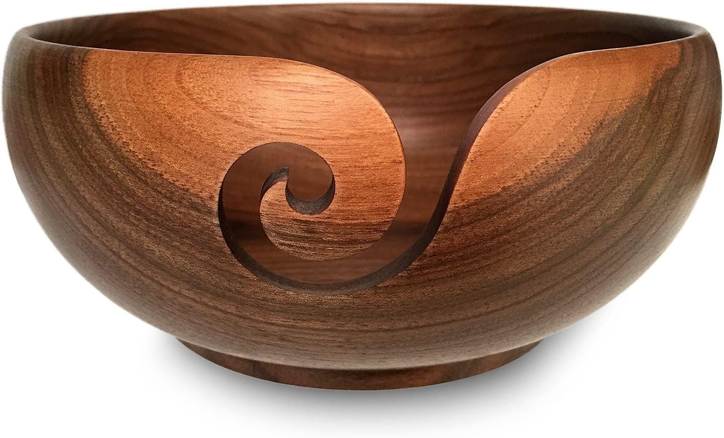Amazon.com: Yarn Story™ Wooden Yarn Bowl, Knitting Bowls, Skein Ball ...
