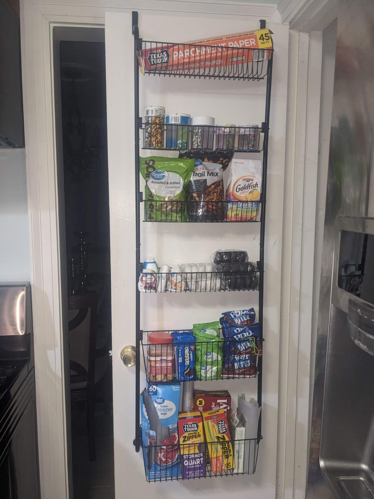 Amazon.com: DOLASEV Behind-the-Door Pantry Organizer, Multipurpose ...