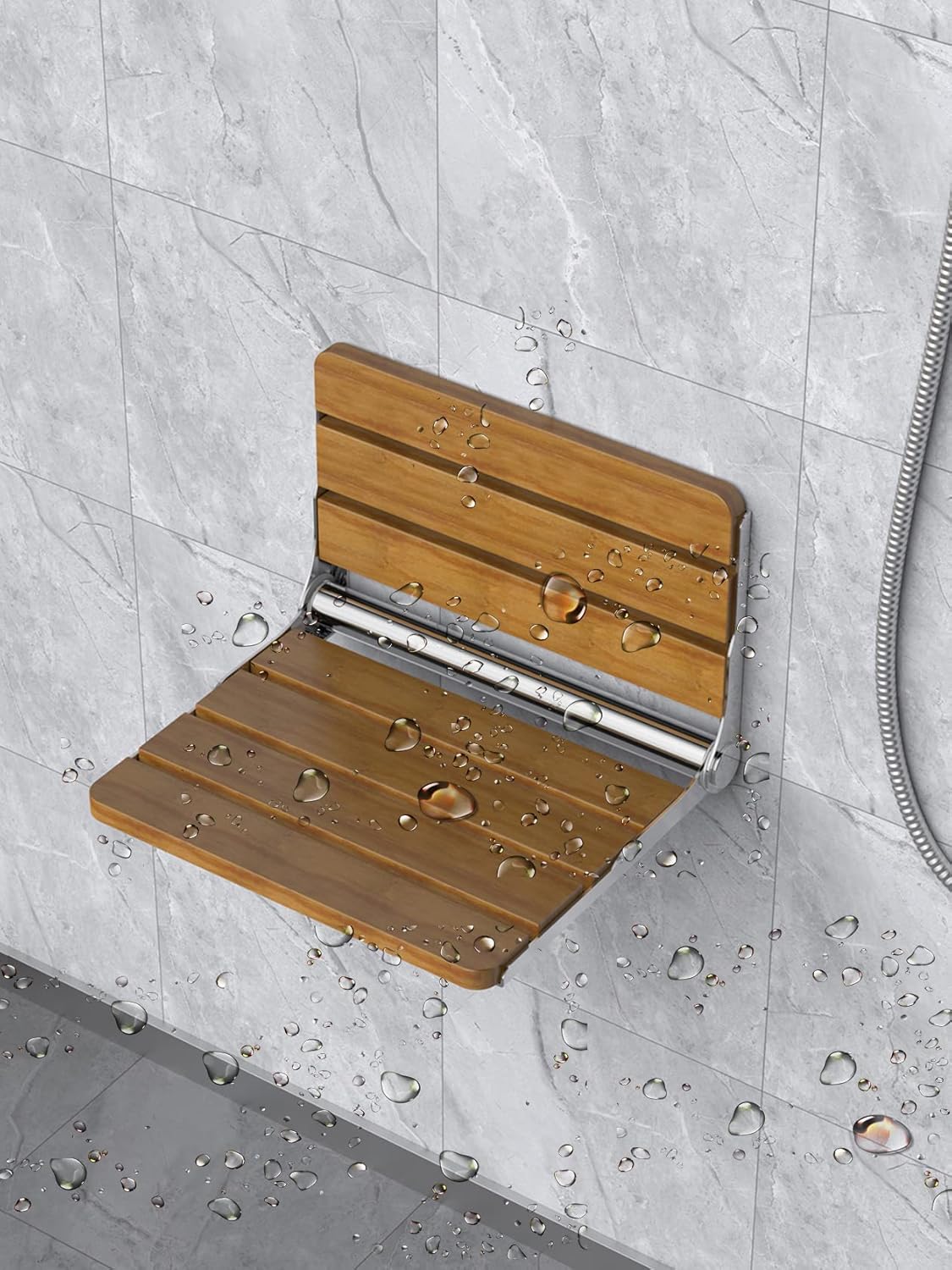 Amazon.com: Folding Shower Seat Wall Mount Shower Bench for Inside ...