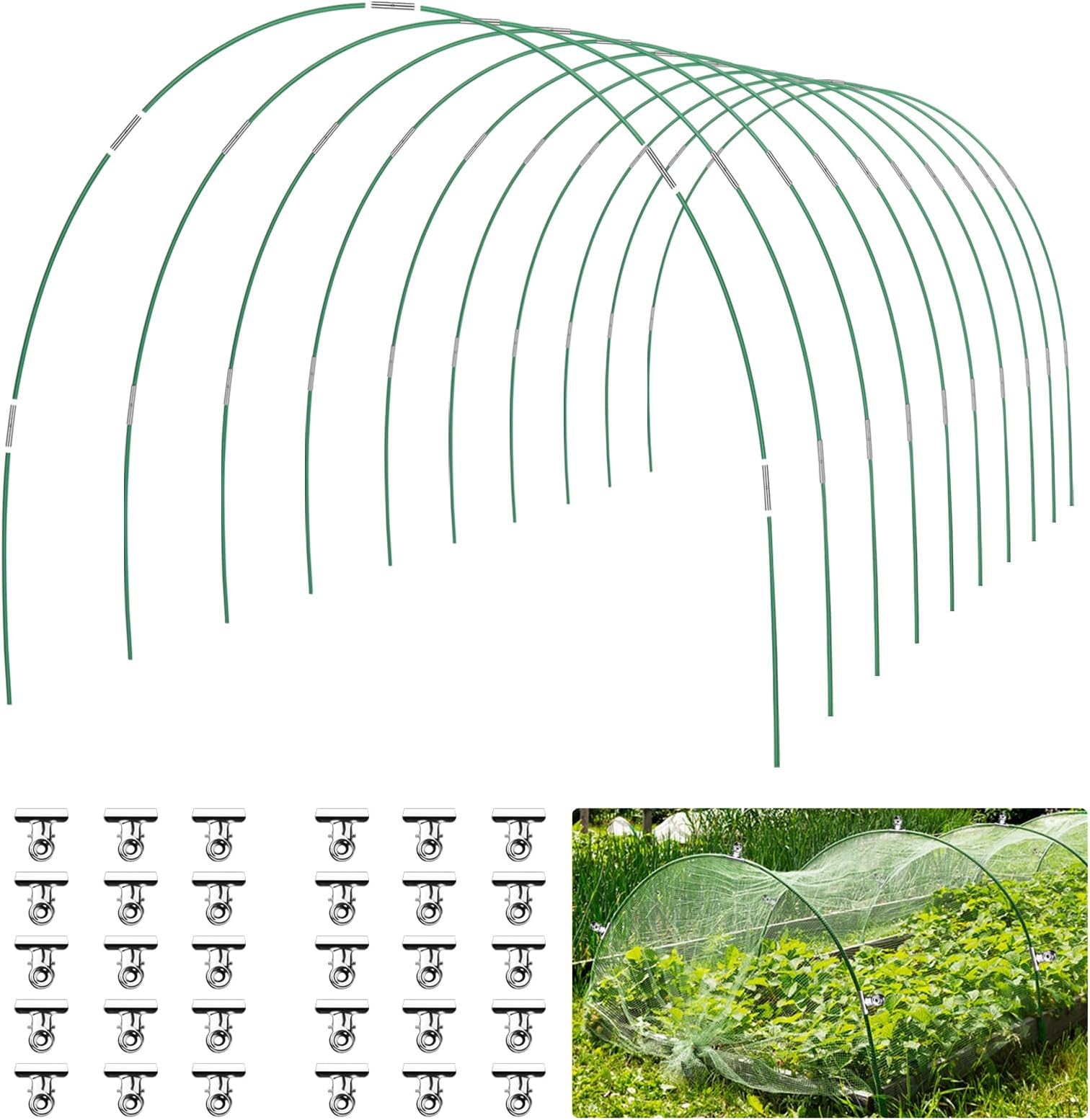 Amazon.com : Gardener's Supply Company Extra Tall Hoops for Garden ...