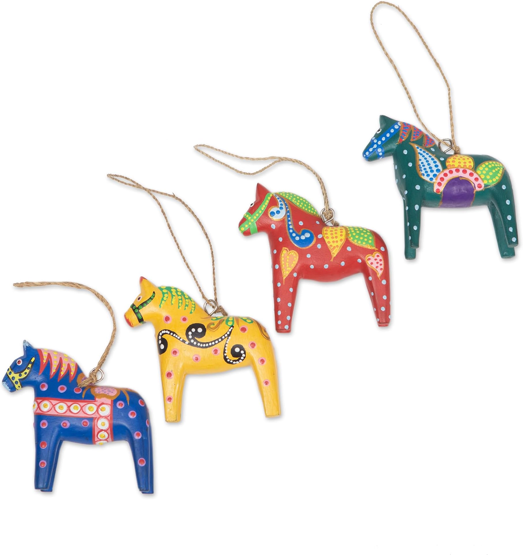 Amazon.com: NOVICA Artisan Handmade Wooden Dala Horses | Wooden Swedish ...