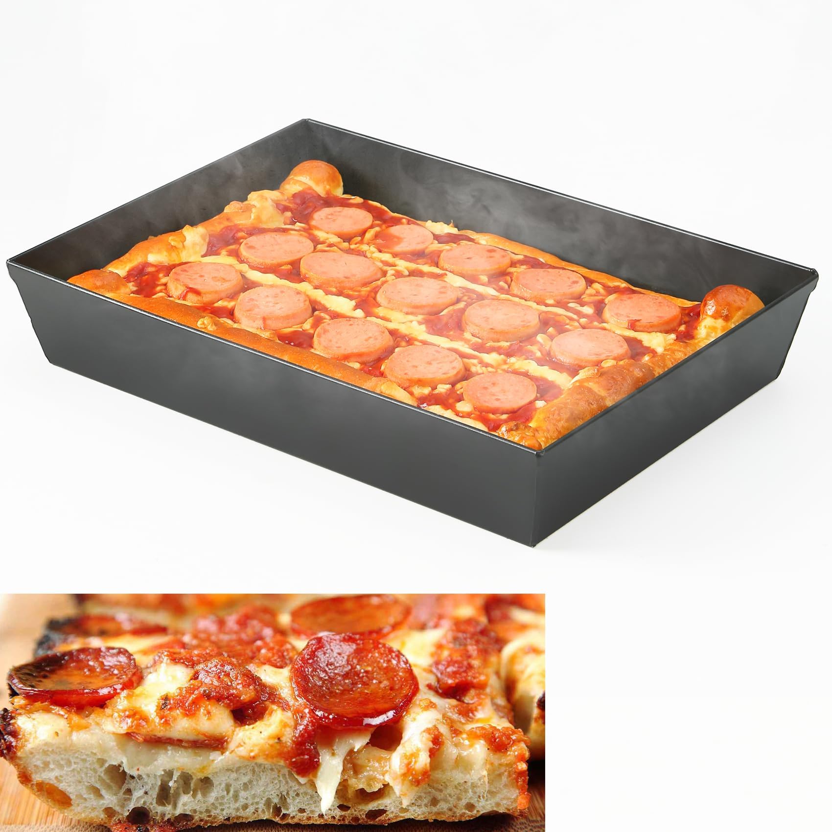 Amazon.com: LloydPans Kitchenware Grandma Style Pizza Pan 16 Inch by 12 ...