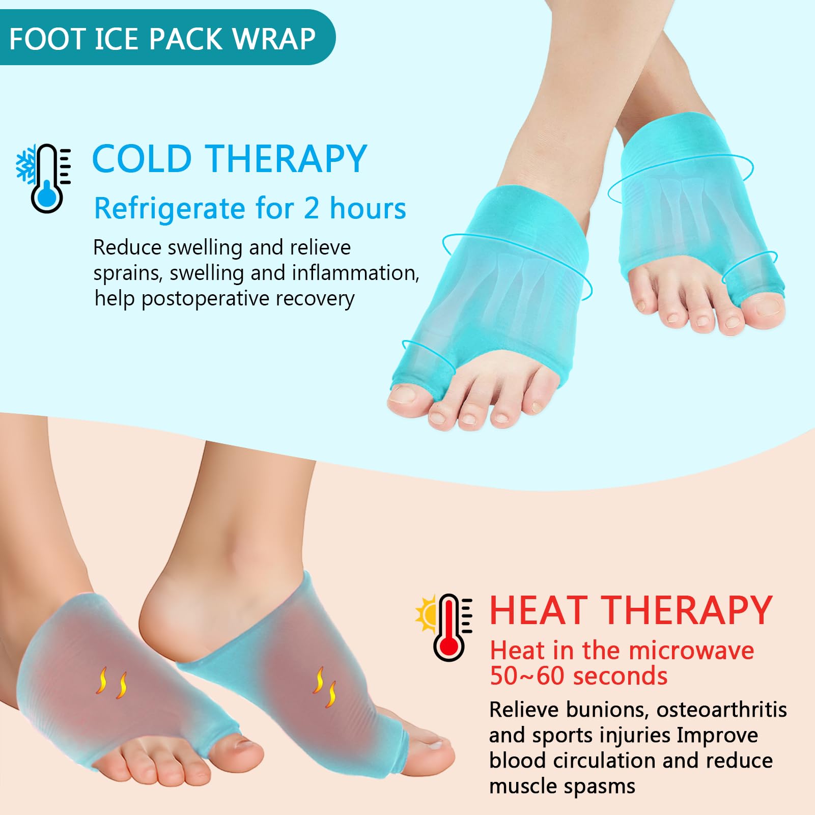 Snapklik.com : Foot Ice Packs Big Toe For Bunion Relief Gout Pain ...