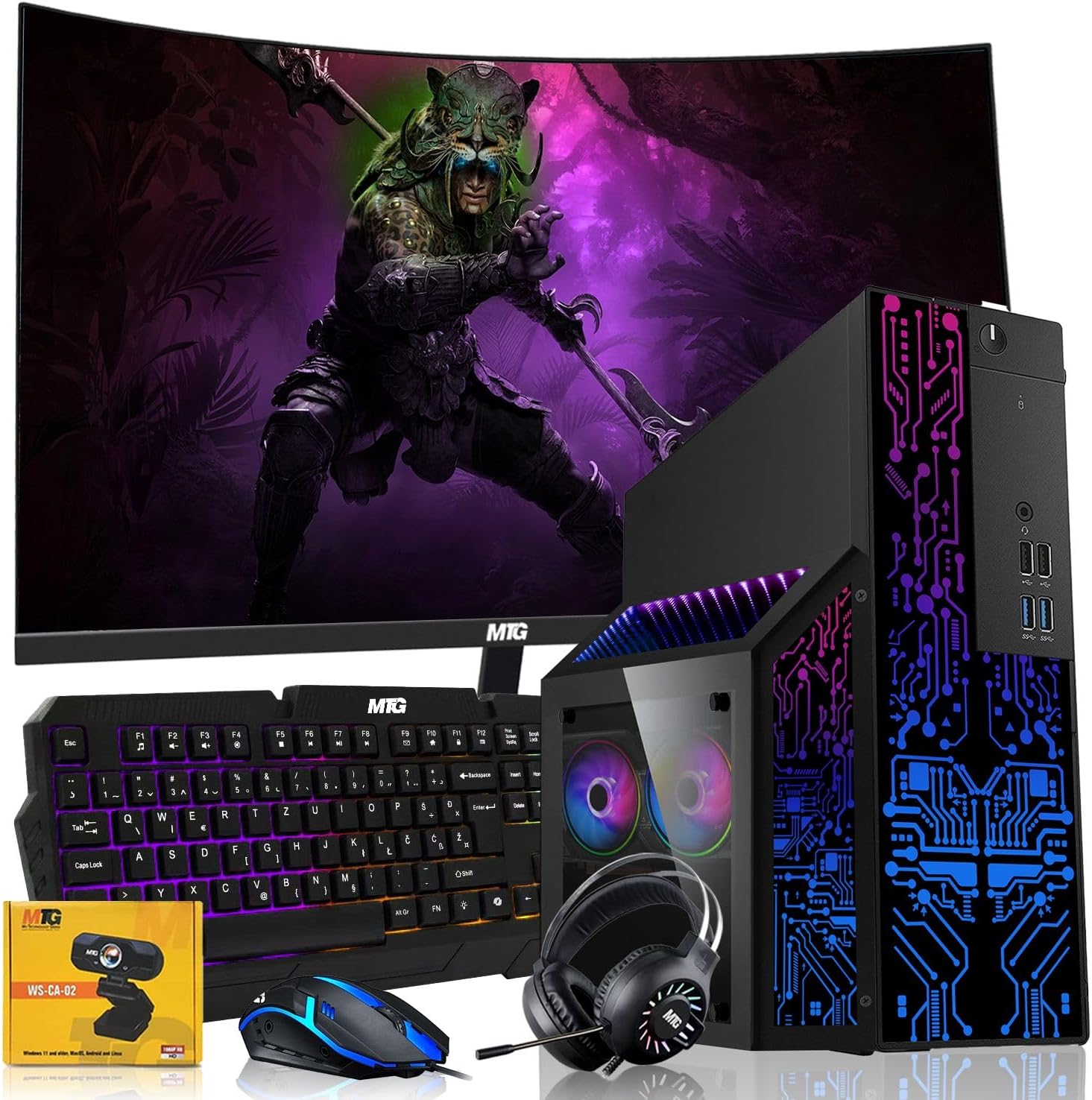 Amazon.com: TechMagnet Nova Gaming Desktop PC Bundle with Core i7 32GB ...