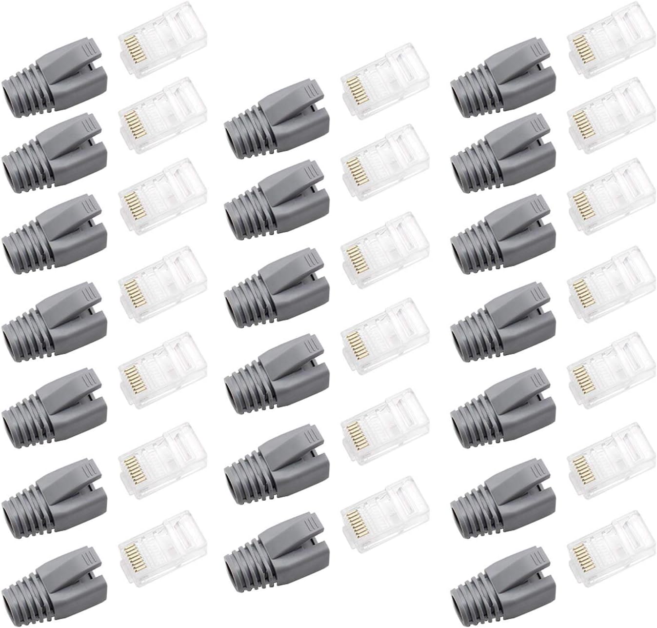 CableCreation Cat6 RJ45 Stecker, 100-Pack Crimpstecker Cat6, Cat5e RJ45 ...