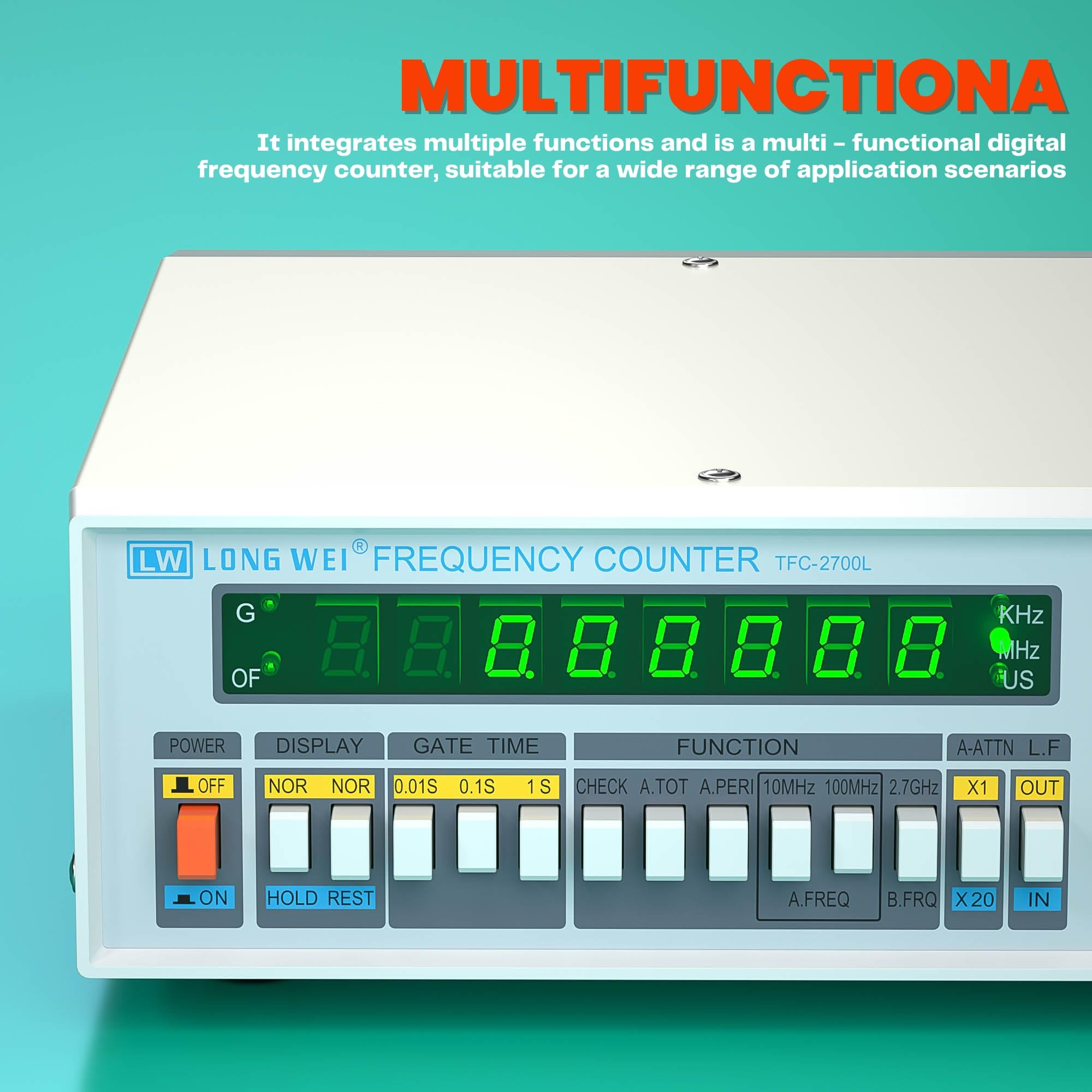 Snapklik.com : High Precision Frequency Counter, 10HZ-2.7GHZ High ...