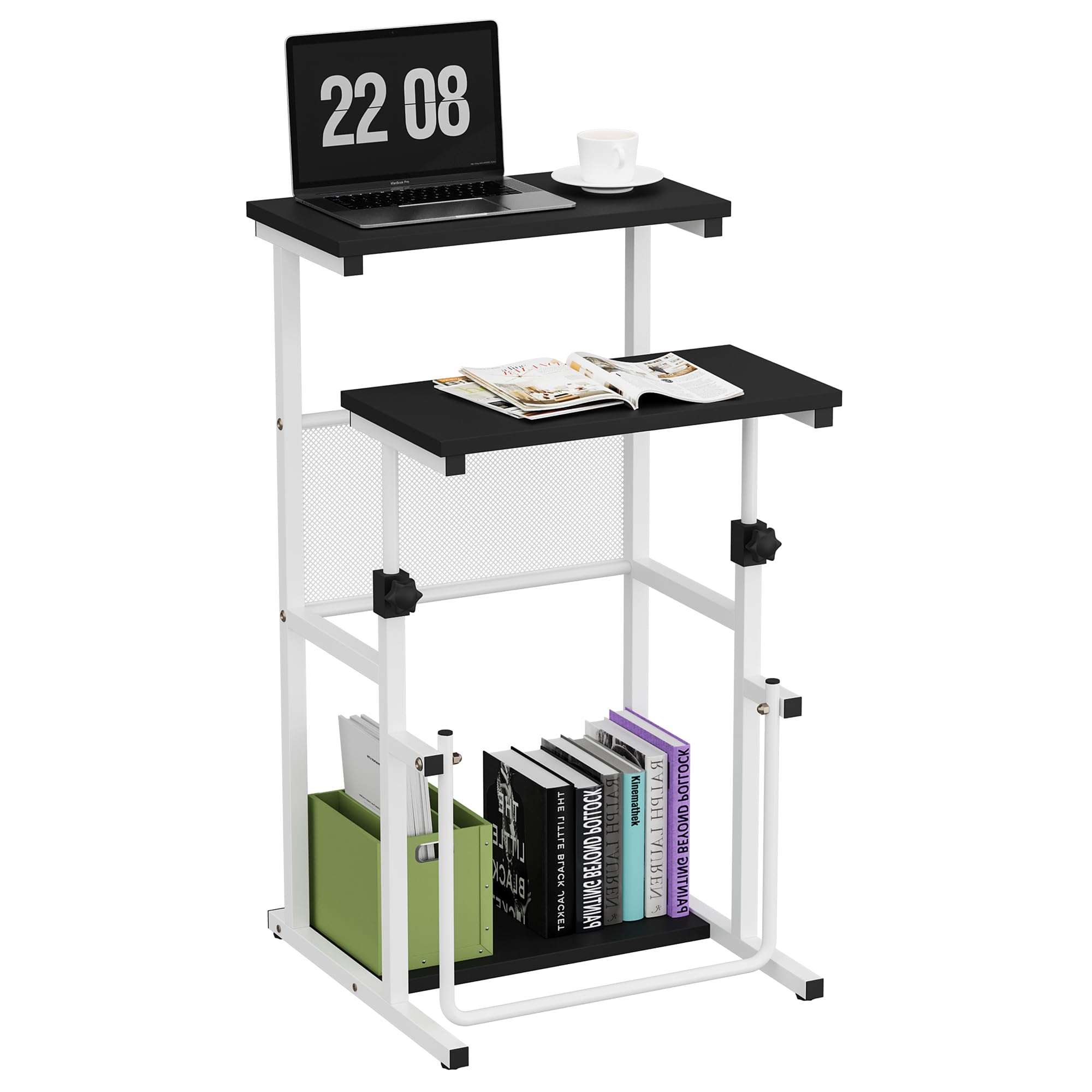 Amazon.com: Shintenchi Mobile Podium Stand, Laptop Cart w/Adjustable ...